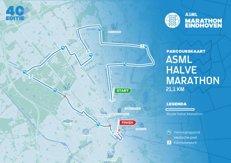 Dit zijn de parcoursen voor de 40ste jubileumeditie van de ASML ...